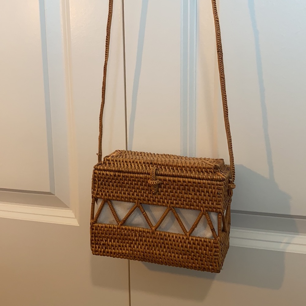 Wicker Crossbody Bag - Gem